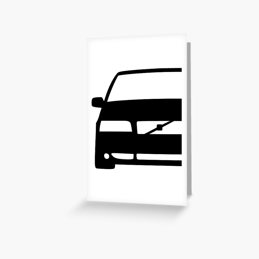 "Volvo 850 T5 black silhouette" Greeting Card for Sale by EdimDesign ...