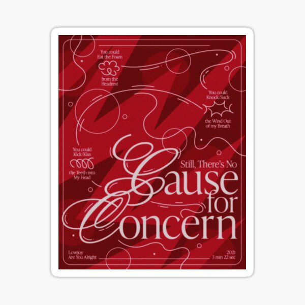 "Cause For Concern - Lovejoy" Sticker by phrawgcraft | Redbubble