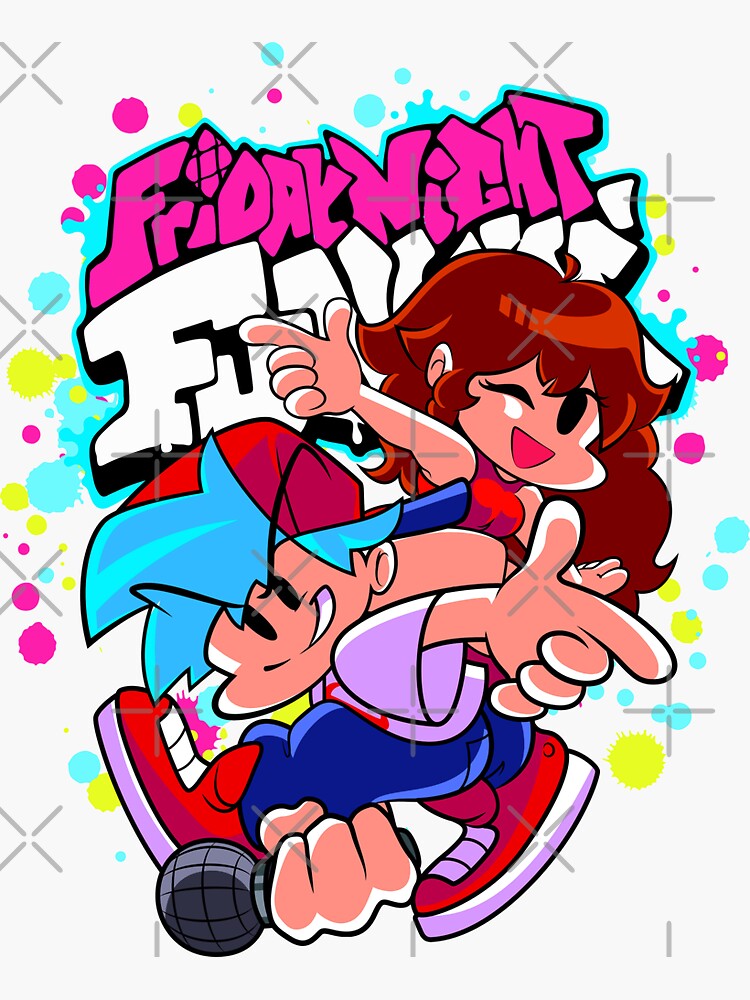 "Friday Night Funkin Boyfriend and Girlfriend" Sticker by ABPdesign ...