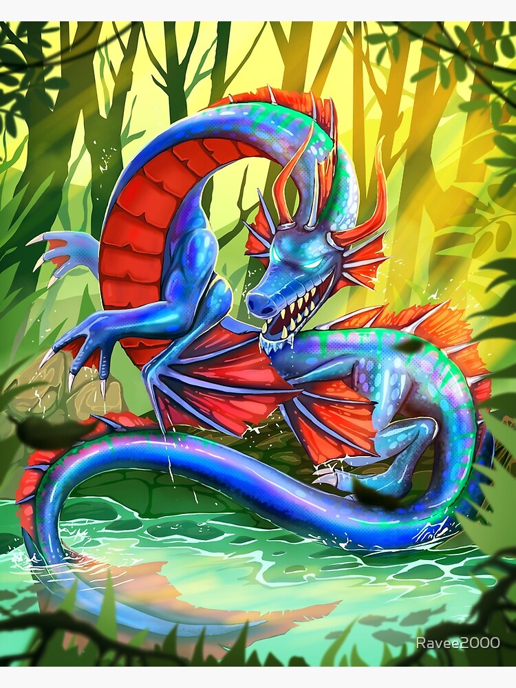 "The Aquatic Dragon" Poster for Sale by Ravee2000 | Redbubble