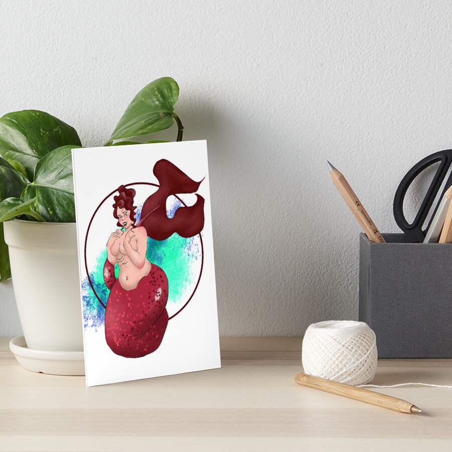 "Fat mermaid" Art Board Print by HelenaPremudra | Redbubble