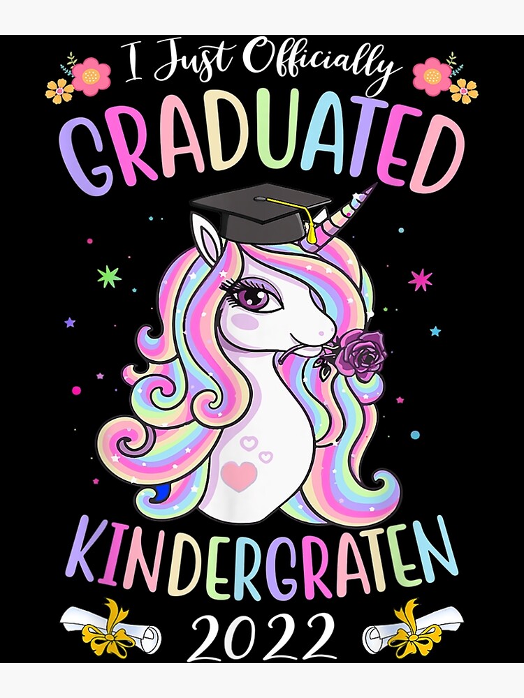 Póster «Graduado Graduación de jardín de infantes 2022 Unicornio mágico ...