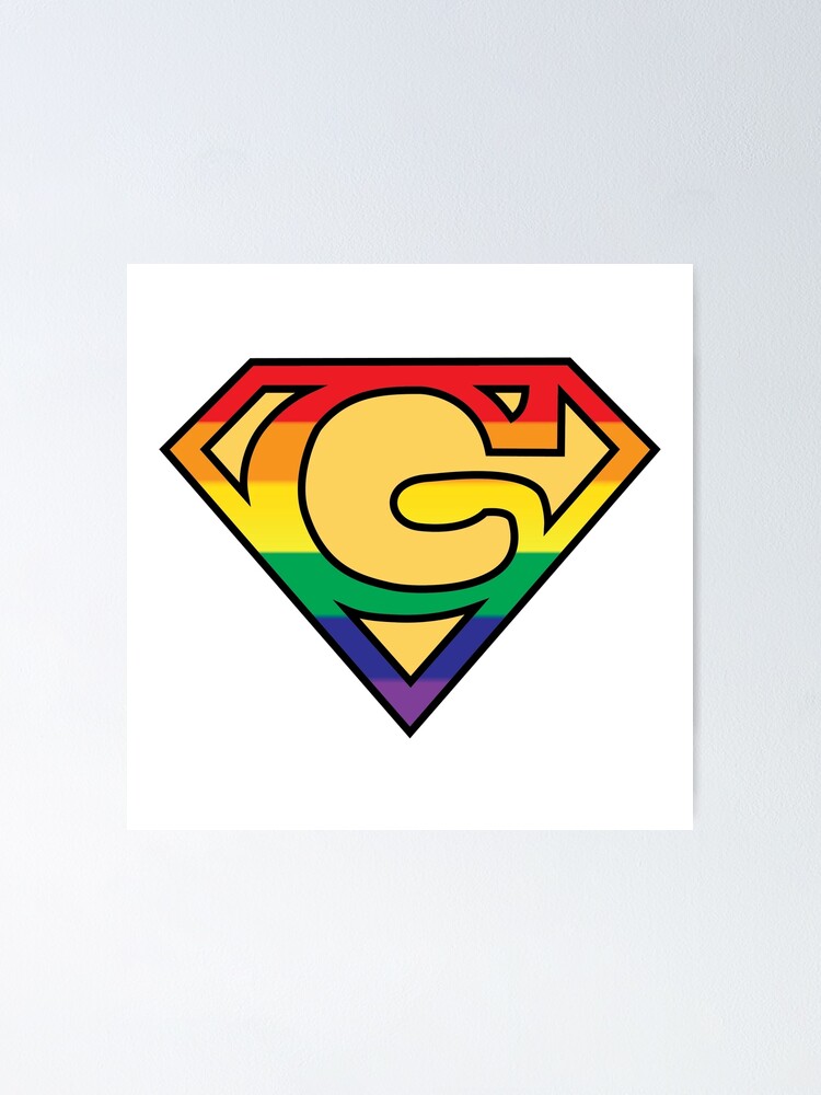 "Super Gay (shield)" Poster by lmattison | Redbubble