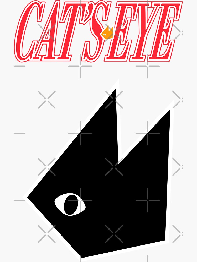 "Cat's Eye - Anime original logo" Sticker by Clotilde26 | Redbubble