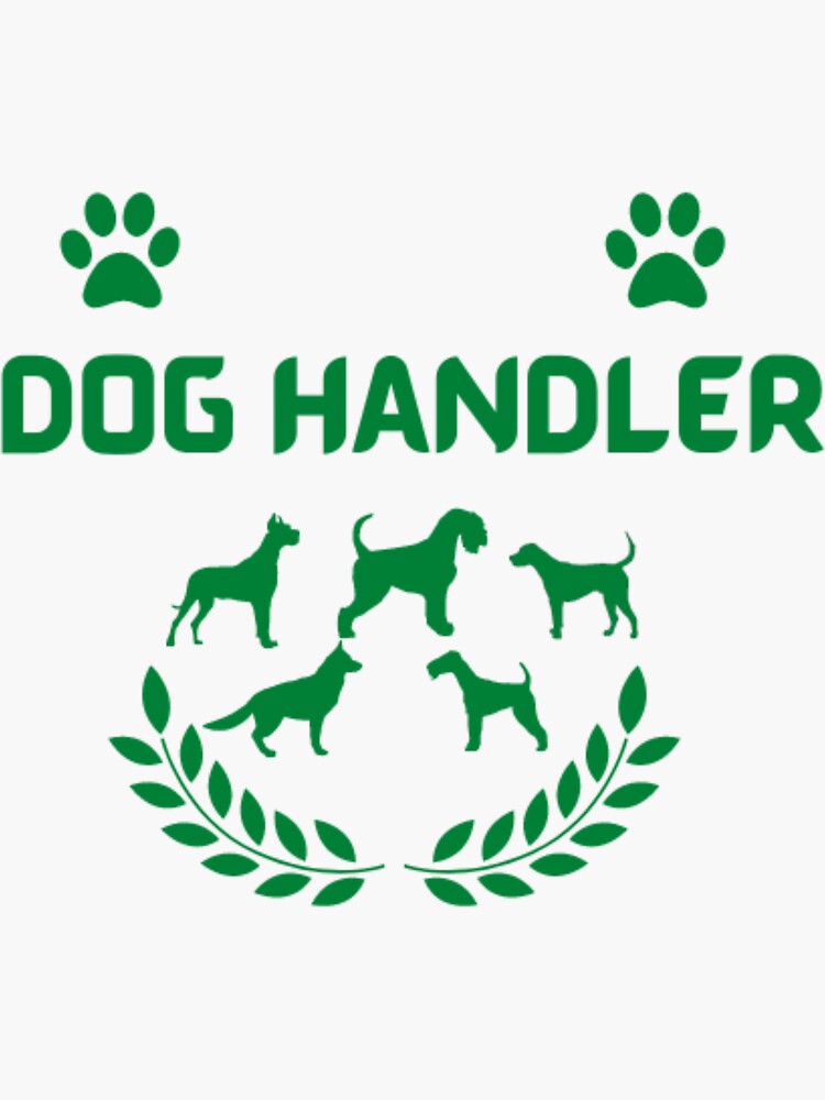 "Dog Handler" Sticker for Sale by BeRealisticc | Redbubble