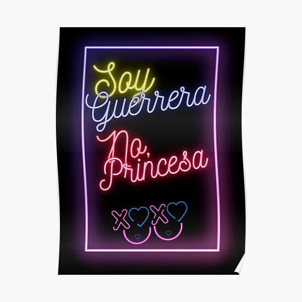 Póster «Soy guerrera, no princesa. Cartel de empoderamiento femenino en ...