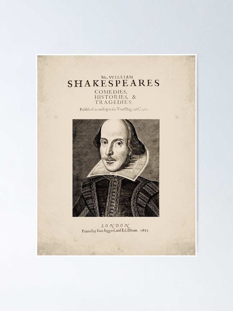 "Old Book Cover - shakspere - playwright - william shakespeare" Poster ...
