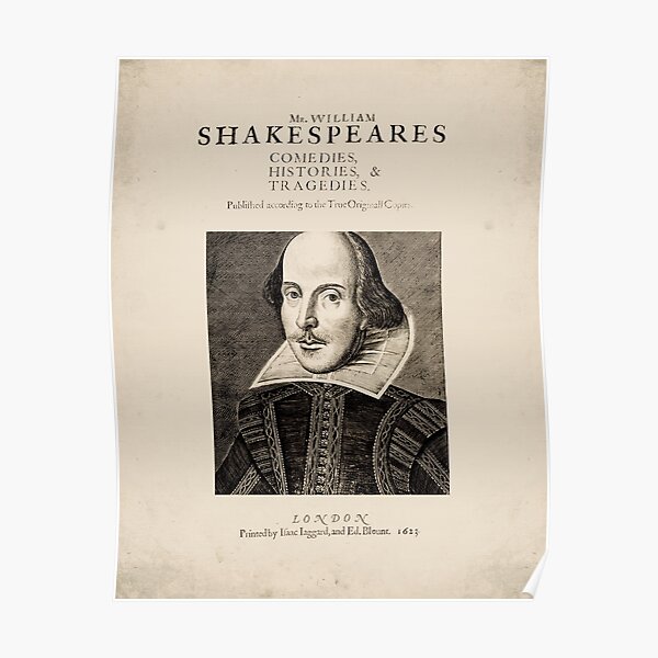 "Old Book Cover - shakspere - playwright - william shakespeare" Poster ...