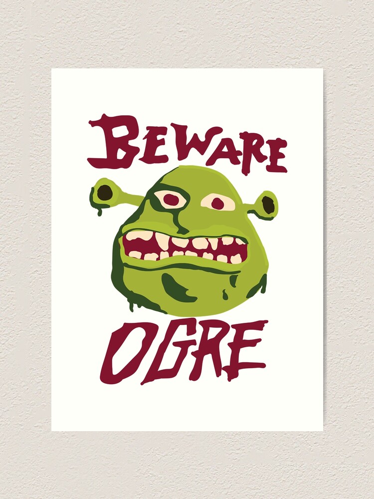 "Discover The Secret To Beware Ogre Shrek Sign Gifts For Movie Fan" Art ...
