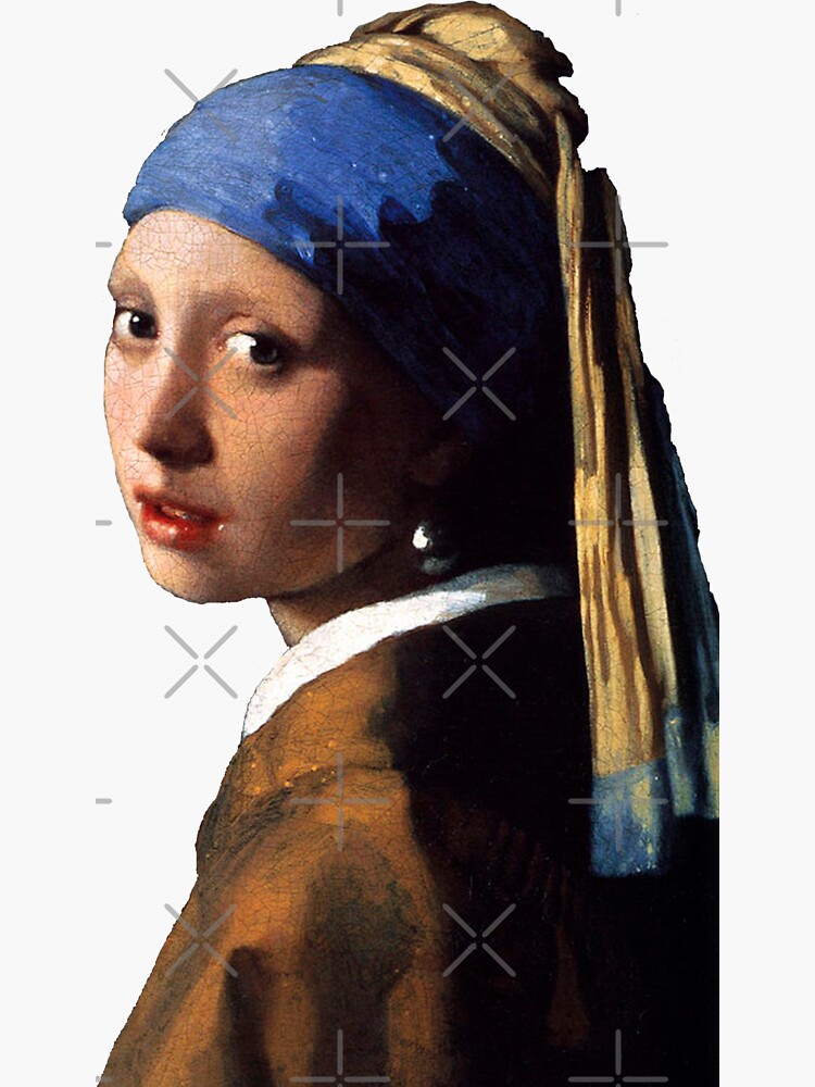 "The Girl With A Pearl Earring" Sticker for Sale by LexBauer | Redbubble