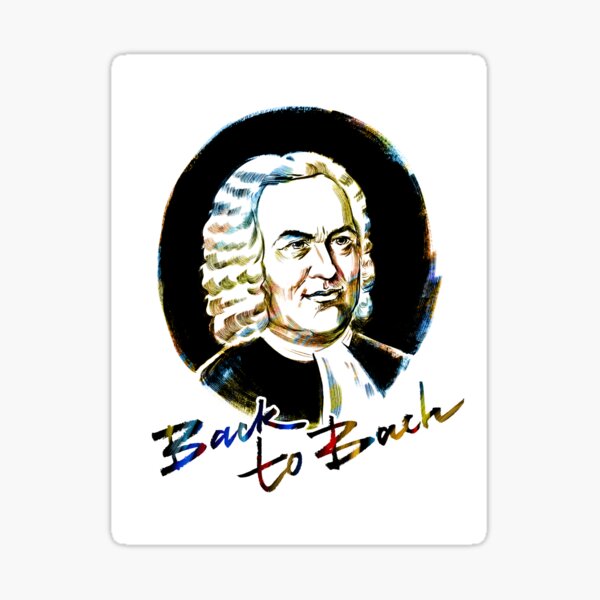 "Back to Bach" Sticker for Sale by irinaivanova | Redbubble