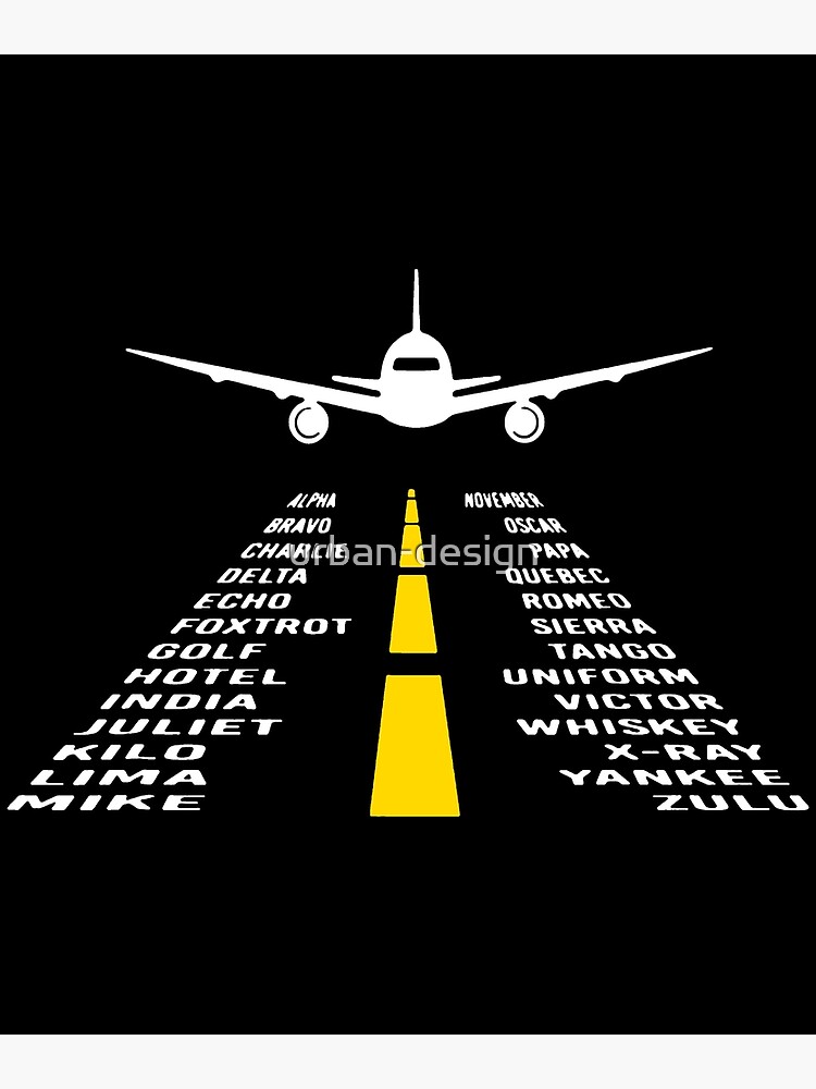 "Phonetic Alphabet Airplane Pilot Flying Aviation" Poster by urban ...