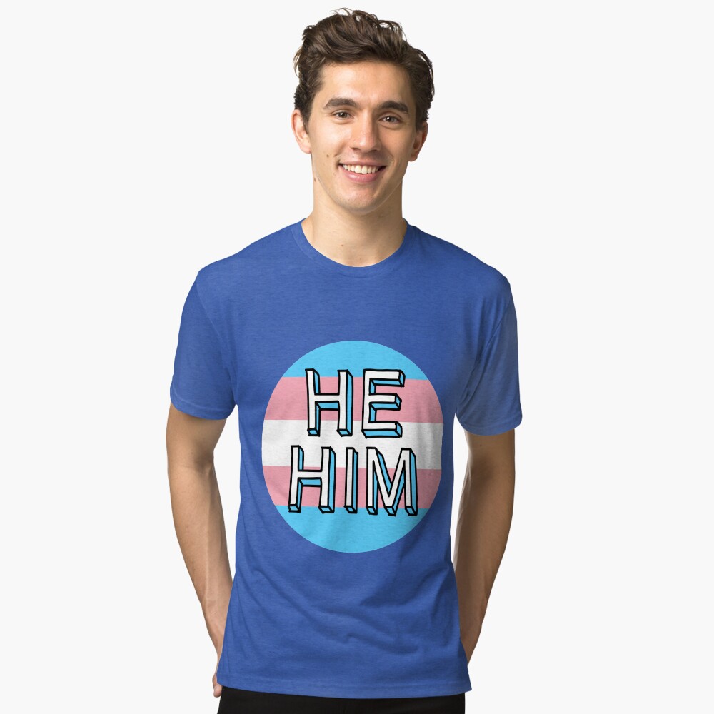 "He / Him" Sticker for Sale by Draikinator | Redbubble