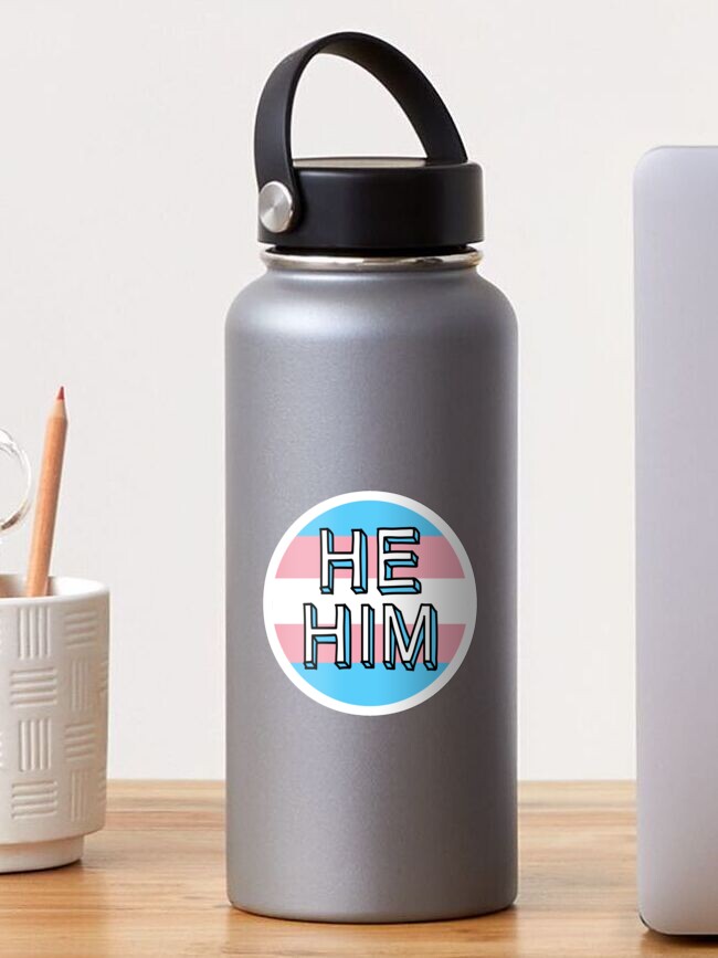 "He / Him" Sticker for Sale by Draikinator | Redbubble