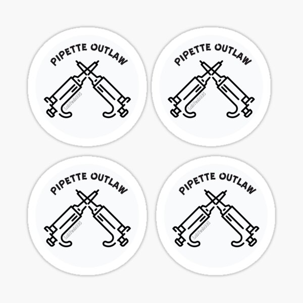 "Pipette outlaw sticker set" Sticker for Sale by LabTech985 | Redbubble