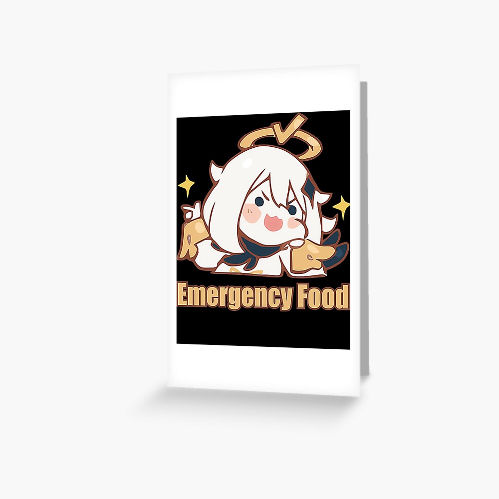 "Genshin Impact Paimon Genshin Impact Emergency Impact" Greeting Card ...