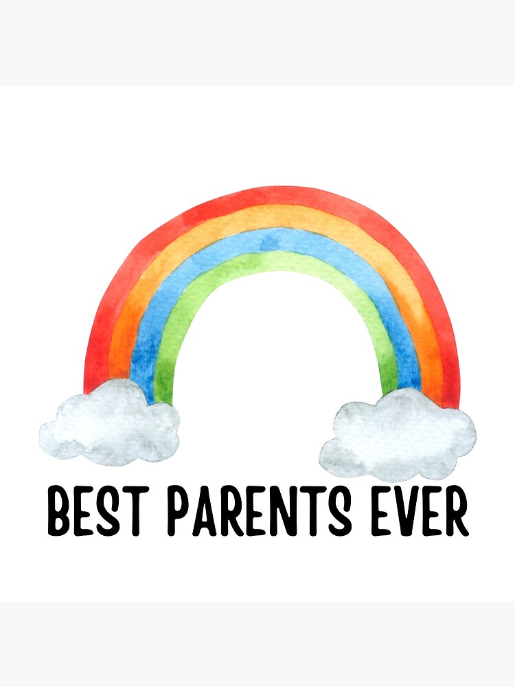 Lámina fotográfica « Best Parents Ever Rainbow Día mundial de los ...