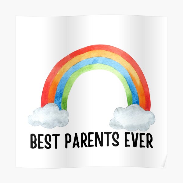 " Best Parents Ever Rainbow Global parents day | Best gifts for new ...