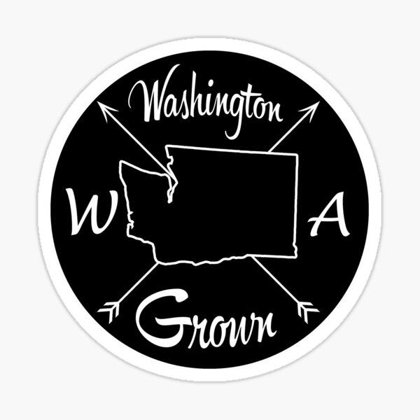 "Washington Grown WA" Sticker by mindofstate | Redbubble
