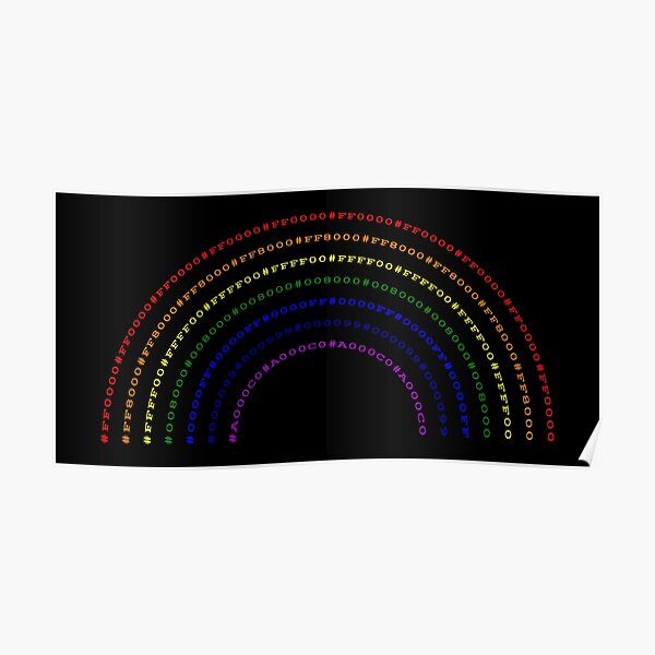 "Hexadecimal Rainbow - Color" Poster by auntysocial | Redbubble