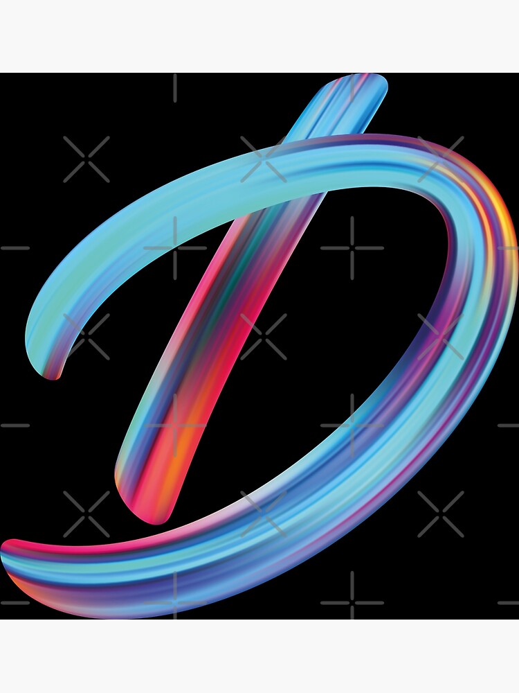 "D character alphabet ABC,XYZ letters" Poster for Sale by TokaDesignss ...