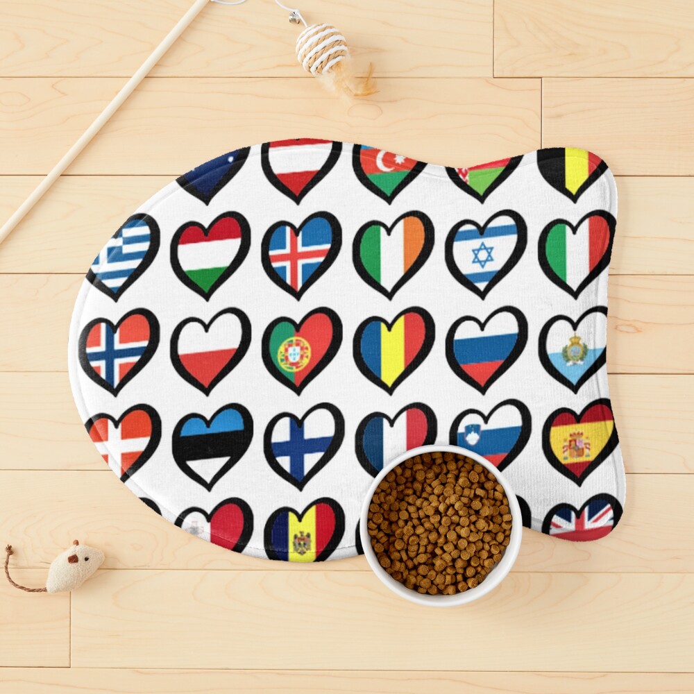 "Eurovision Song Contest Flags Hearts ESC EBU Eurofans " Poster for ...