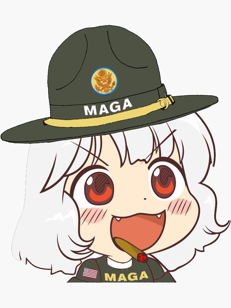 "Awoo Anime girl big smile Army Military Born to Awoo with Peace Symbol ...