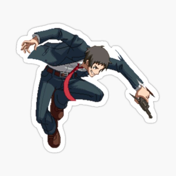 "Adachi Air Gunnin_ " Sticker by SheaparfaitArt | Redbubble