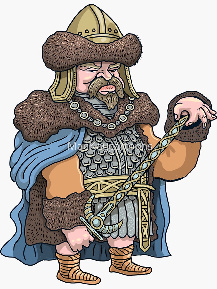 "Attila the Hun" Sticker by MacKaycartoons | Redbubble