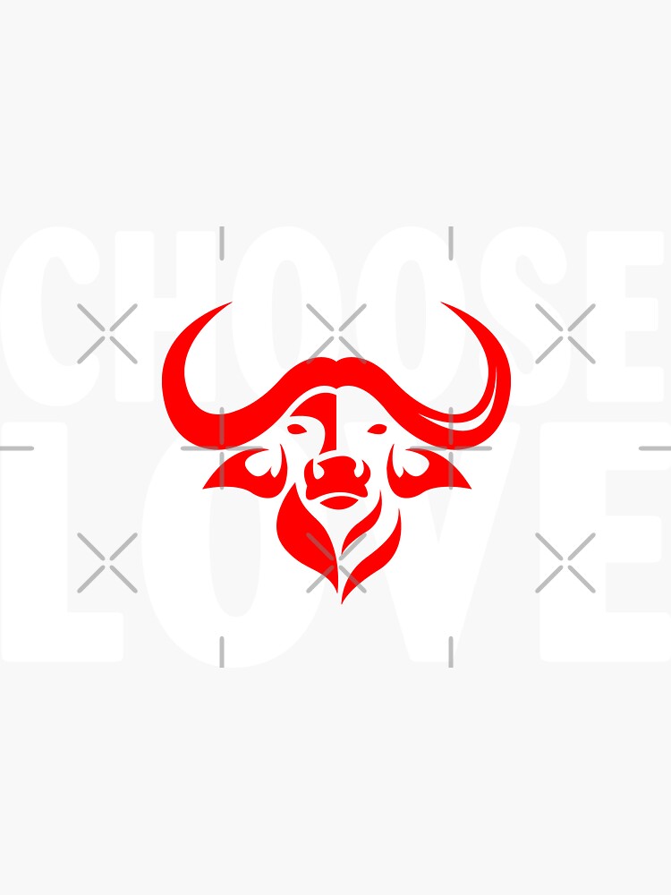 "Choose Love Buffalo Stop Hate End Racism Choose Love Buffalo" Sticker ...