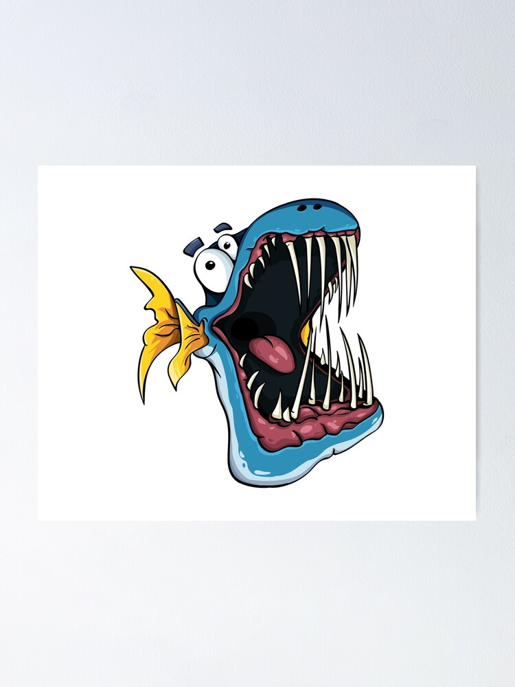 "Toothy fish" Poster for Sale by KseniaDr | Redbubble