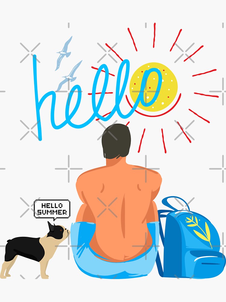 "Hello Summer , sun, cute, beach, retro, vacation, cool, vintage french ...