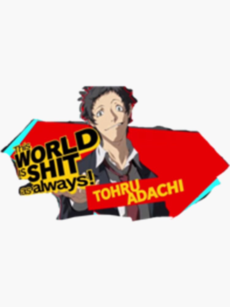 "Adachi Ultimax Tagline " Sticker for Sale by SheaparfaitArt | Redbubble