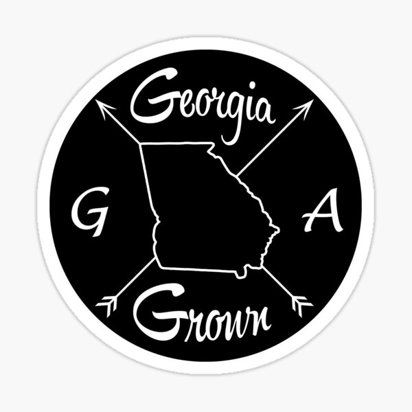 Georgia Grown Ga Sticker For Sale By Mindofstate Redbubble