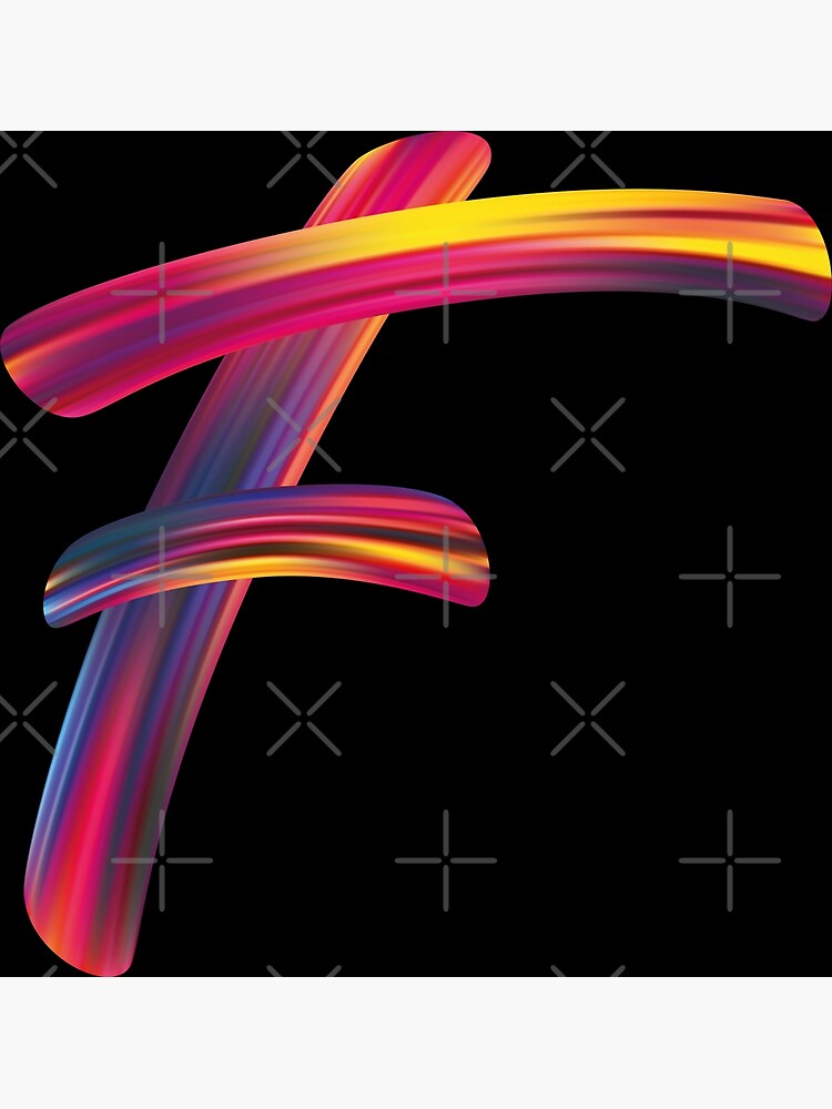 "F character alphabet ABC,XYZ letters" Poster for Sale by TokaDesignss ...