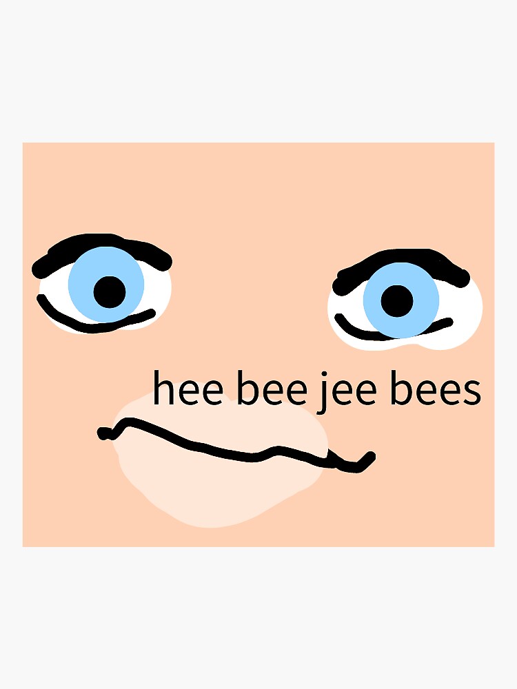 "hee bee jee bee " Sticker for Sale by crimjimdesigns | Redbubble