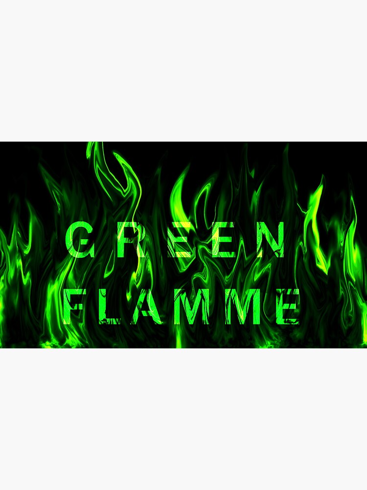 "green flamme" Sticker for Sale by Kuki-shop | Redbubble