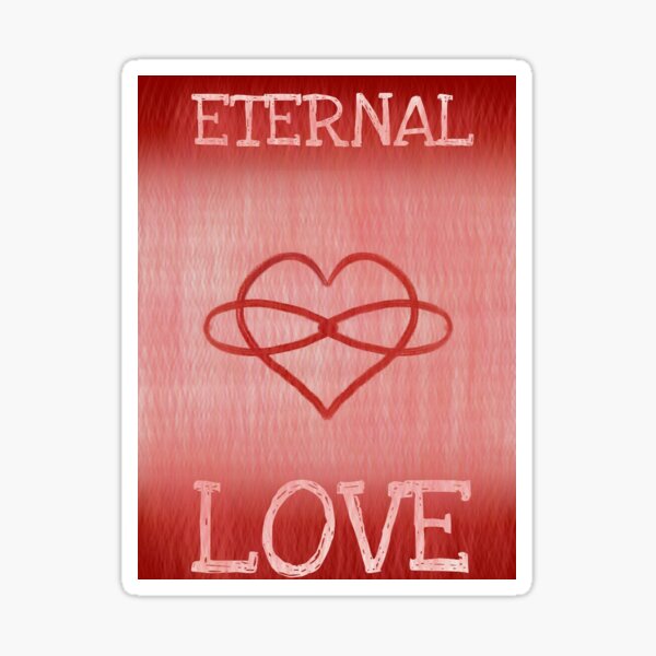 "Red Eternal love with flames" Sticker for Sale by BeLavender | Redbubble