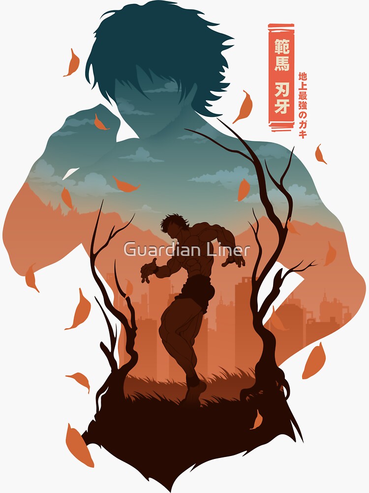 "Baki Hanma Silhouette" Sticker for Sale by lasangelo | Redbubble
