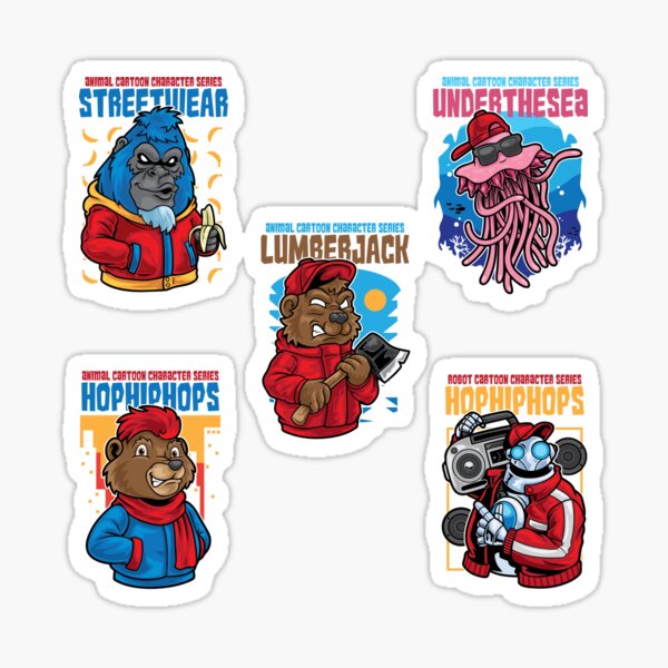 "Streetwear Cool Cartoon Series" Sticker by dragonoir77 | Redbubble