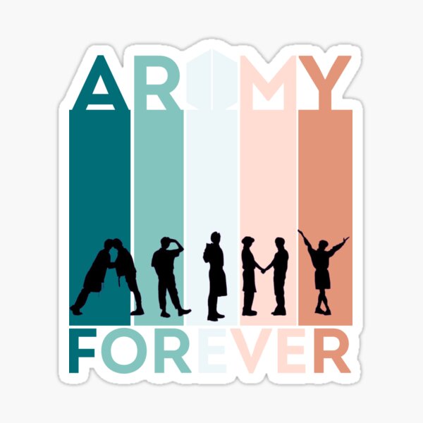 "BTS ARMY OT7 FOREVER | cute and calm" Sticker by shiminee | Redbubble