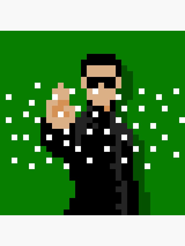"Neo from the Matrix minimal 8bit" Sticker for Sale by 8bitbaba | Redbubble