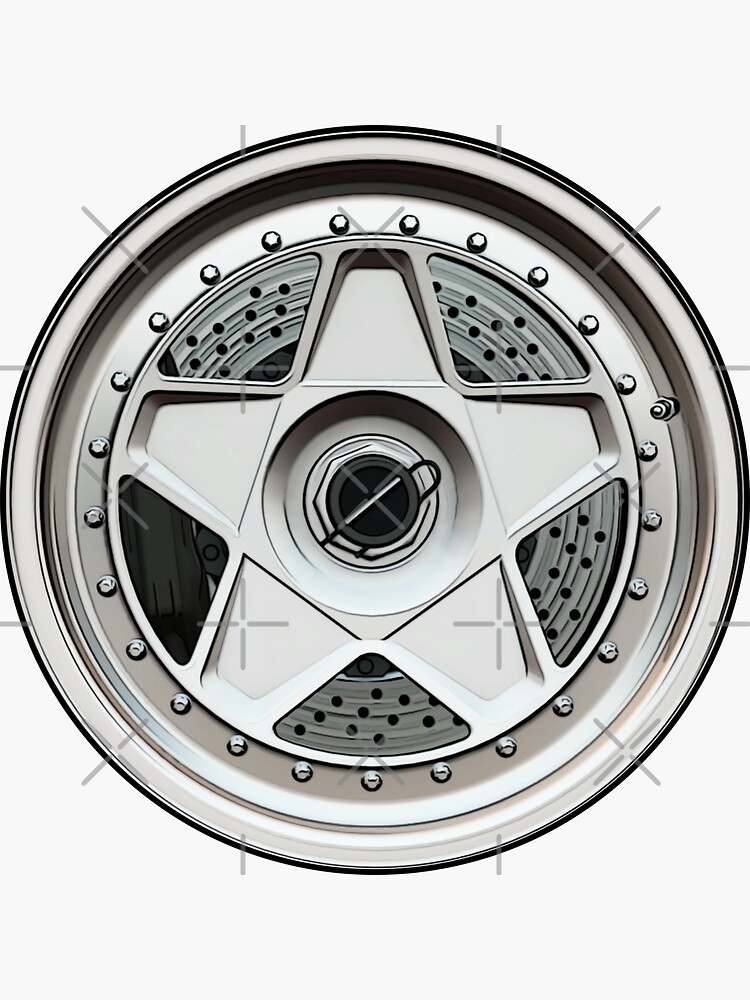 " Italian Turborcharged V8 Supercar Wheel Design" Sticker for Sale by ...