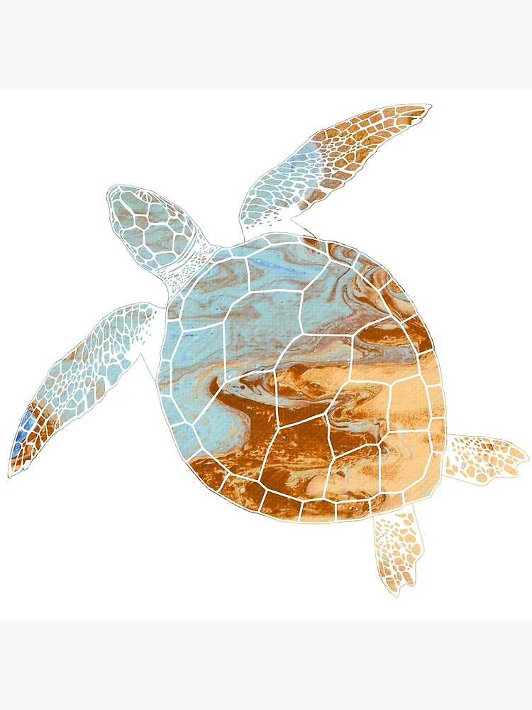 "Abstract Marble Fluid Art Paint Sea Turtle 8 - Abstract Minimal Marble ...