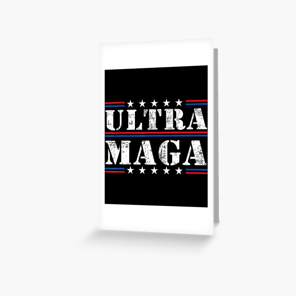 "Fun Ultra Maga Vintage American Flag Ultra-Maga Retro 40" Greeting ...