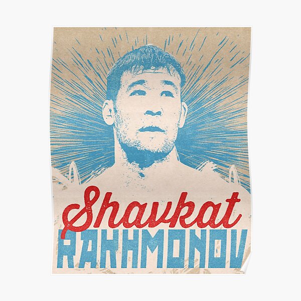 "Shavkat Rakhmonov, Vintage MMA Gifts For UFC Fans" Poster for Sale by ...