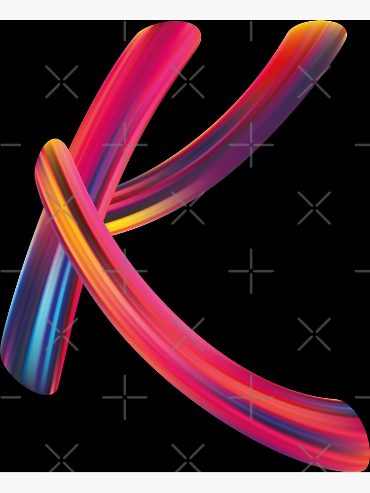 "K character alphabet ABC,XYZ letters" Poster for Sale by TokaDesignss ...