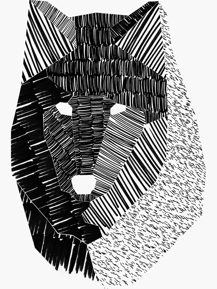 "Wolf Mask" Sticker for Sale by ayarti | Redbubble