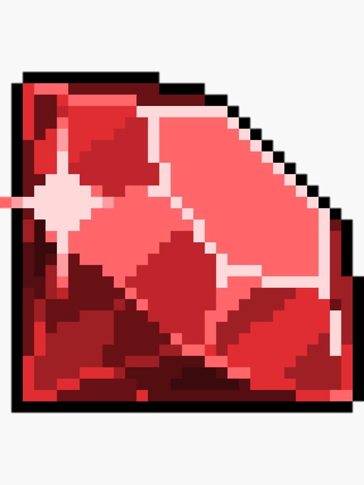 "Pixel art, red diamond by Rihanna" Sticker for Sale by fotoshop152 ...