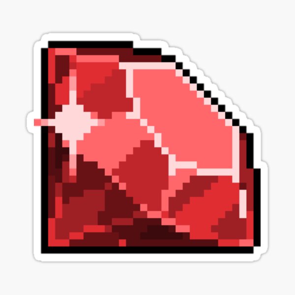 "Pixel art, red diamond by Rihanna" Sticker for Sale by fotoshop152 ...